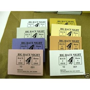 Race Night Tote Betting Tickets 9 Races Runers 1-8 in 50s: Amazon.co.uk ...