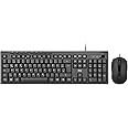 Rii Keyboard and Mouse Set,USB Wired Keyboard and Mouse Combo for PC ...