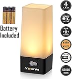 Auraglow Wireless PIR Motion Sensor Table Lamp Super Bright LED Battery ...