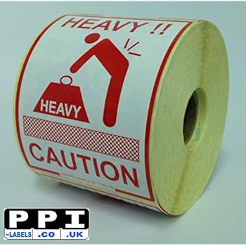 500 "HEAVY" Packaging Labels (1 Roll), Label Planet® Large Printed Self ...