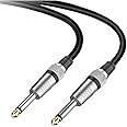 SeCro Guitar Cable - 6.35mm (1/4 inch) Male Mono Plug to 3.5mm Male Audio Jack Cable - Electric ...