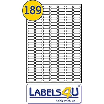 189 Per Page/Sheet, 5 Sheets (945 Sticky SMALL MICRO Labels), Label ...