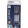 Luxor Schneider LX-MAX roller ball pen | Pack of 3 | 2 Blue+ 1 Black ...