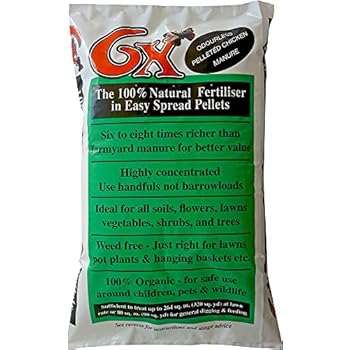 6X strength Pelleted Chicken Manure. 1 Bag of 20KG ( 1 X 20KG ): Amazon ...