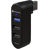 Portronics Mport Spin C, 4-in-1 Rotating USB Hub with Type-C Connector ...