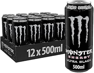 Monster Energy Ultra Black 12 x 500ml Cans : Amazon.co.uk: Grocery