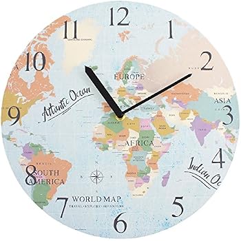 National Geographic Wall Clock 30cm, Aluminum, Black, 30 x 30 x 4.5 cm ...
