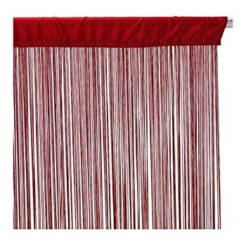 Rideau fil (largeur 120 cm) Rouge: Amazon.fr: Cuisine & Maison