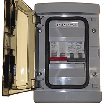 2 Way Consumer Unit 100 Amp Main Isolator Switch with 6 Amp and 16 Amp ...