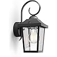 Philips LED Lampada da Parete Buzzard, per Esterni, Attacco E27, Nero ...