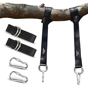 Pootack Tree Swing Straps Hanging Kit -150cm long with Two Sturdy Zinc ...