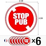 sachet de 4 étiquettes no pub STOP PUB: Amazon.fr: Fournitures de bureau