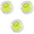 Taskar Pack of 3 Mini Round Bullseye Spirit Level Bubble 12mm Vial ...
