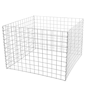 Metal Wire Compost Bin Galvanised 107X107X54 cm 620L - Garden Composter ...