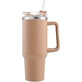 Resemugg 1182 ml (40 oz), med sugrör och lock, rostfritt stål ...