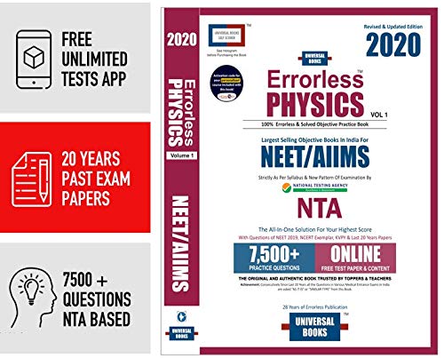Buy "Errorless Physics NEET 2020 (Vol 1 & 2) - NTA & NCERT Based By ...