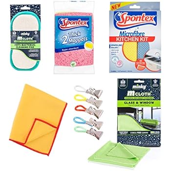 Spontex Microfibre Kitchen Kit (2 Cloths): Amazon.co.uk: Health ...