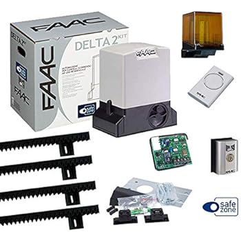 FAAC DELTA 2 KIT 230V SAFE AUTOMAZIONE CANCELLI SCORREVOLI 500KG: Amazon.it: Elettronica