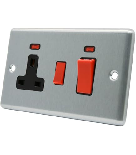 Double Socket AET 13A 2-Gang Double Plug Socket - Polished Chrome With ...