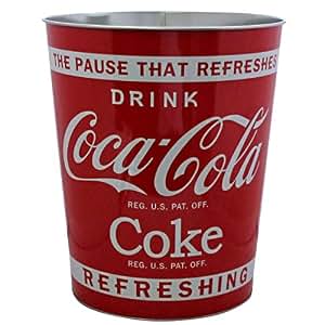 Retro Coca Cola Waste Dust Bin Red Classic Design Genuine Official Coke ...