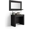 Mobili Fiver, Extending Console Table with extension holder, Easy, Black Ash, Laminate-finished ...