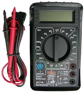 Multimeter, digitales Multifunktions-Messgerät mit Stoßschutz aus Gummi ...