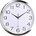 Outpicker Wall Clock 12 Inch Office Clock Silent Non Ticking Battery ...