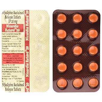 Nicardia Retard 20 - Strip of 15 Tablets : Amazon.in: Health & Personal ...