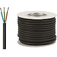 Rubber Pond Flexible Cable 3183P 3-Core 0.75mm2 x 25m Black : Amazon.co ...