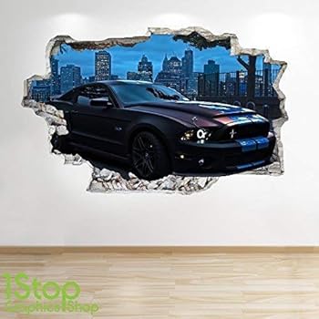 1Stop Graphics Shop FERRARI WALL STICKER 3D LOOK - BOYS KIDS BEDROOM ...
