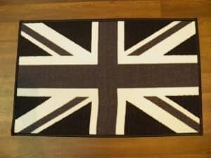 Non Slip Union Jack Door Mat 50x80cm Black/Grey/White: Amazon.co.uk ...