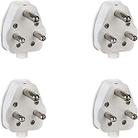 Anchor by Panasonic 6A 3 Pin Plug Top 240V. White,( Pack of 4) (38626 / ...