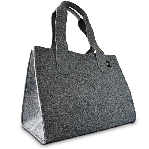 JEMAKO XXL Filztasche Kaminholztasche Filzkorb extrem belastbar 72 l ...