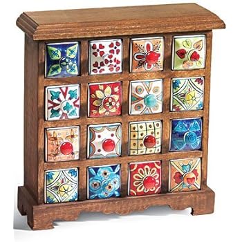 Klass Home Collection Premium Indian Handmade 16 Sixteen Drawer Ceramic ...