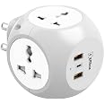 EMBOX Multi Plug Adapter with USB Ports Type -C (QC 3.0) Universal ...