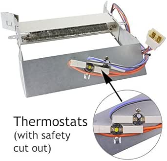 Spares2go Heater Element + Thermostats for Hotpoint TVM570 & TVM572 ...