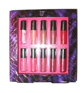 Boots 17 Mini Lip Gloss Library Gift Set ~ 10 Mini Lipgloss ~ New Boxed ...