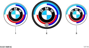 BMW Genuine Badge 50 Years M 82mm Diameter 51148087189 : Amazon.co.uk ...
