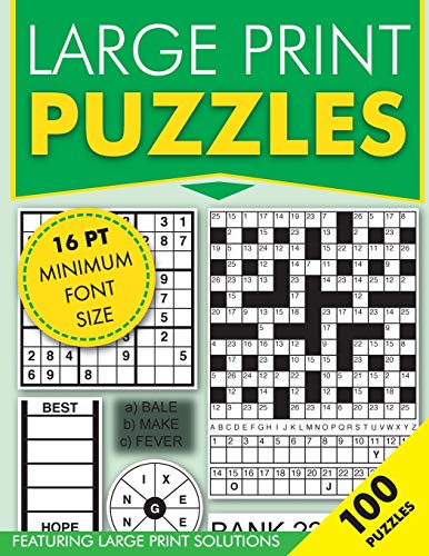 Large Print Puzzles: Featuring large print solutions: Amazon.co.uk ...