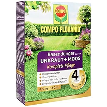 COMPO FLORANID Rasendünger plus Unkrautvernichter, 3 Monate ...