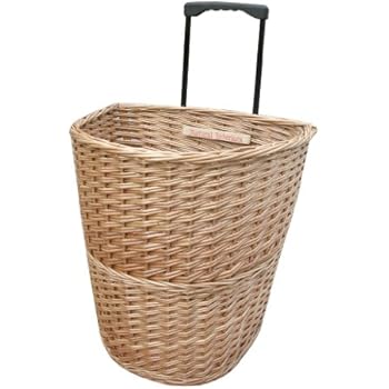 Wheeled Traditional Wicker Willow Shopping Trolley: Amazon.co.uk ...