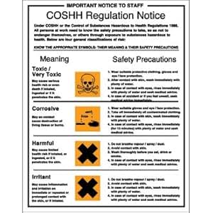 COSHH Regulation Safety Notice - Rigid Sign - make everyone aware of ...