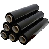Rollo de film negro elástico y resistente para paquetes y palés ...