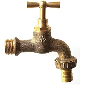 1/2-inch Brass Hose Union Bib Tap with Hose Adaptor: Amazon.co.uk ...