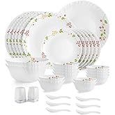 Cello Opalware Dazzle Series Secret Garden Dinner Set, 35 Units | Opal Glass Dinner Set for 6 ...
