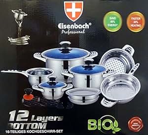 Eisenbach | 16 Teliiges Kochtopfset | Kochtopf Set | Induktion | Mit ...