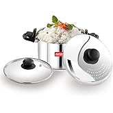 Vinod Stainless Steel Rice Pot with Strainer Lid - 4 litres | Noodles ...