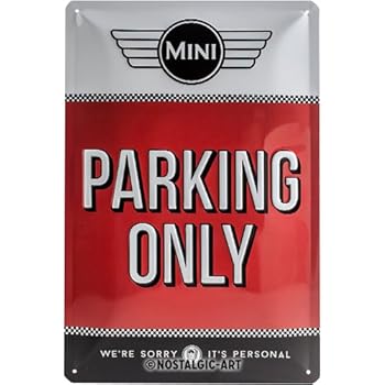Mini Parking Only - Metal Wall Sign Plaque - Cooper Austin Rover ...