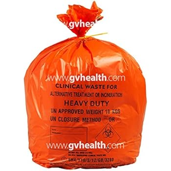 20L Small Orange Medium Duty Clinical Waste Bags (500 Bags): Amazon.co ...
