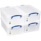 Really Useful Plastic Storage Box 1.75 Litre Clear (Pack of 4) : Amazon.co.uk: Home & Kitchen